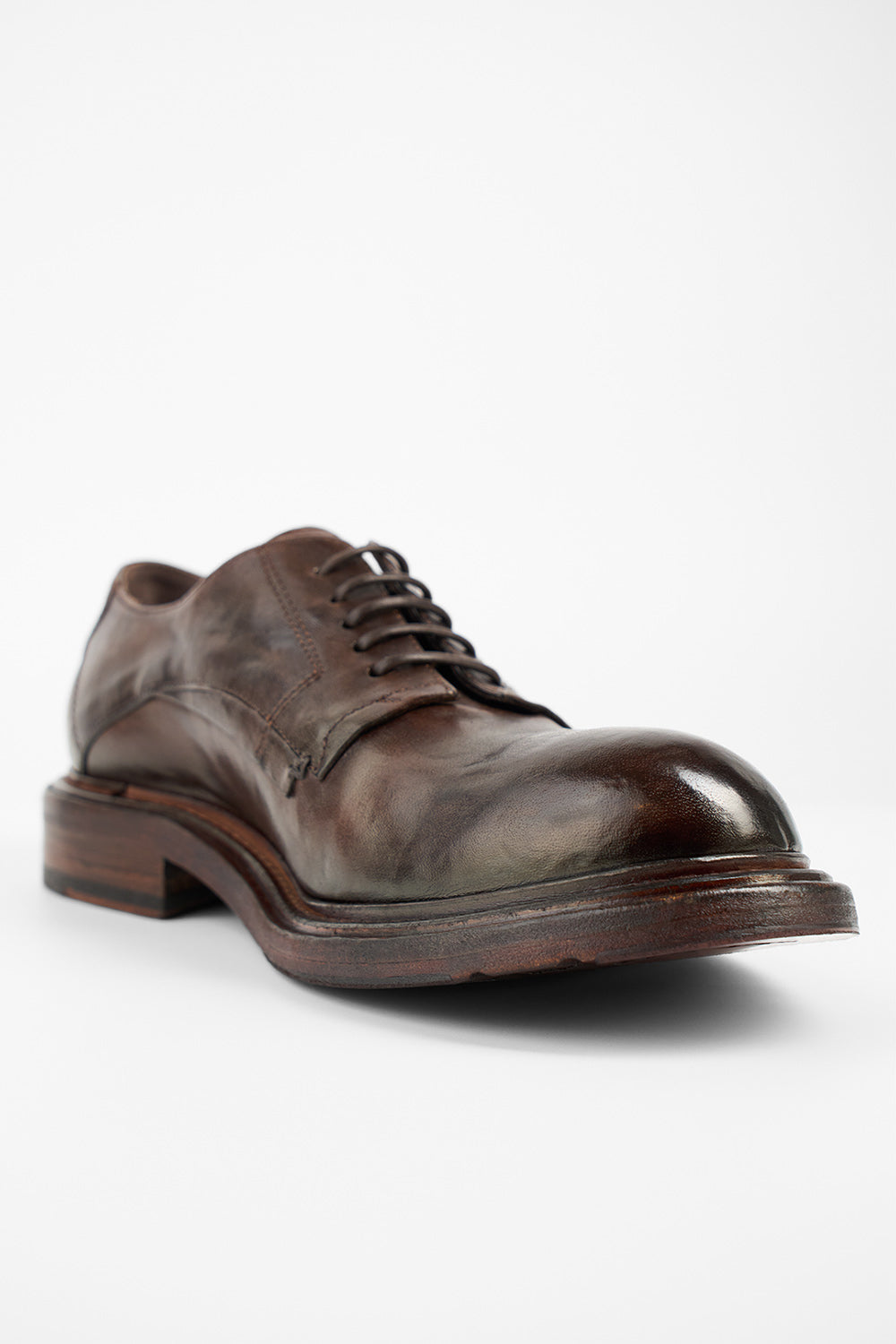 BOLTON dark-brown layered derby shoes | untamed street – UNTAMED STREET
