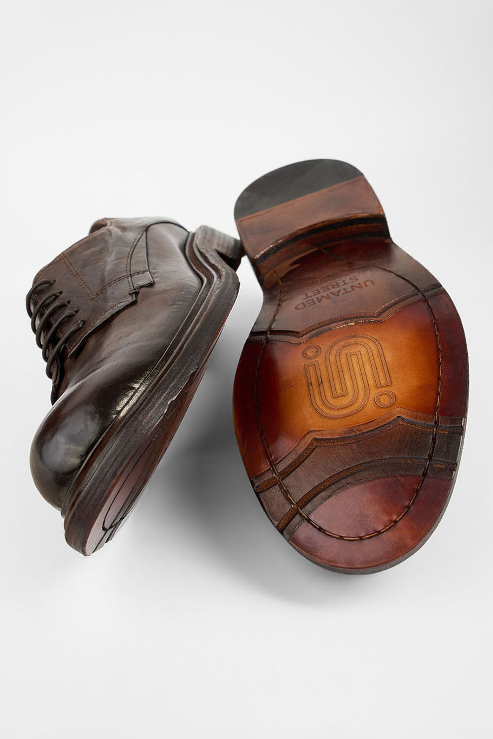 BOLTON dark-brown layered derby shoes | untamed street – UNTAMED STREET