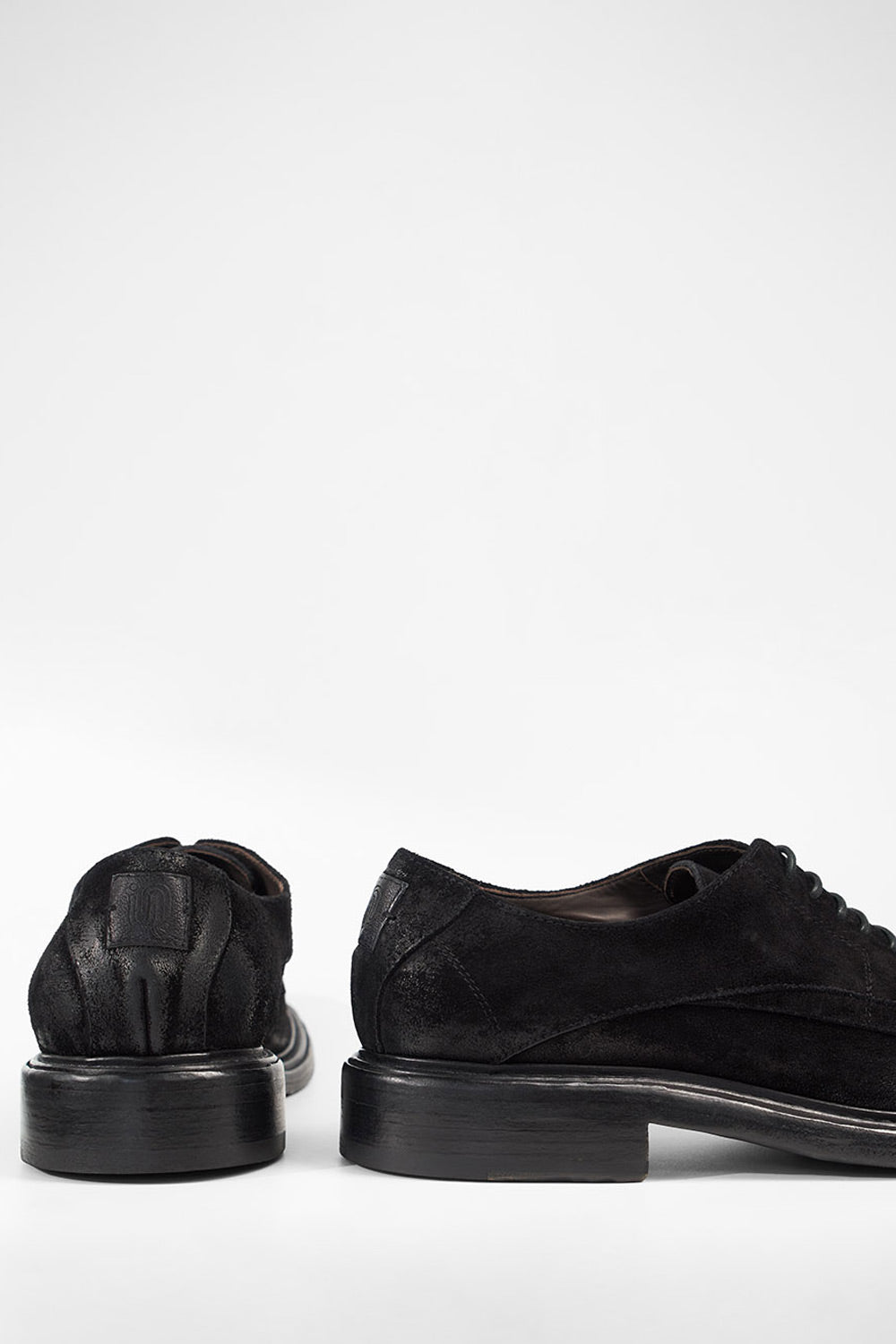 BOLTON ink-black suede layered derby shoes | untamed street – UNTAMED ...