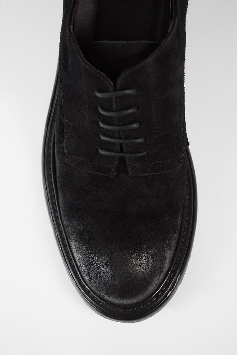 BOLTON ink-black suede layered derby shoes | untamed street – UNTAMED ...