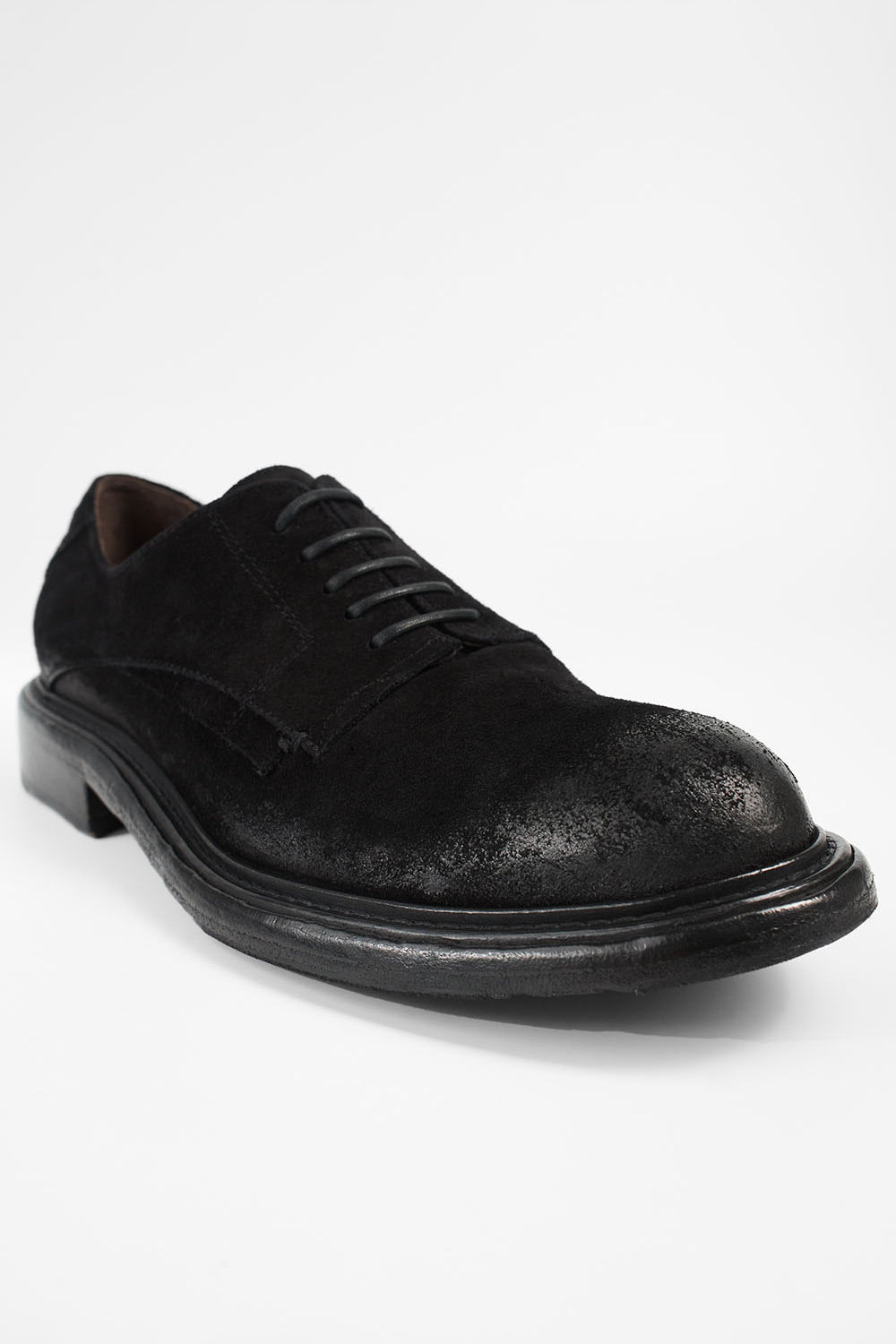 BOLTON ink-black suede layered derby shoes | untamed street – UNTAMED ...