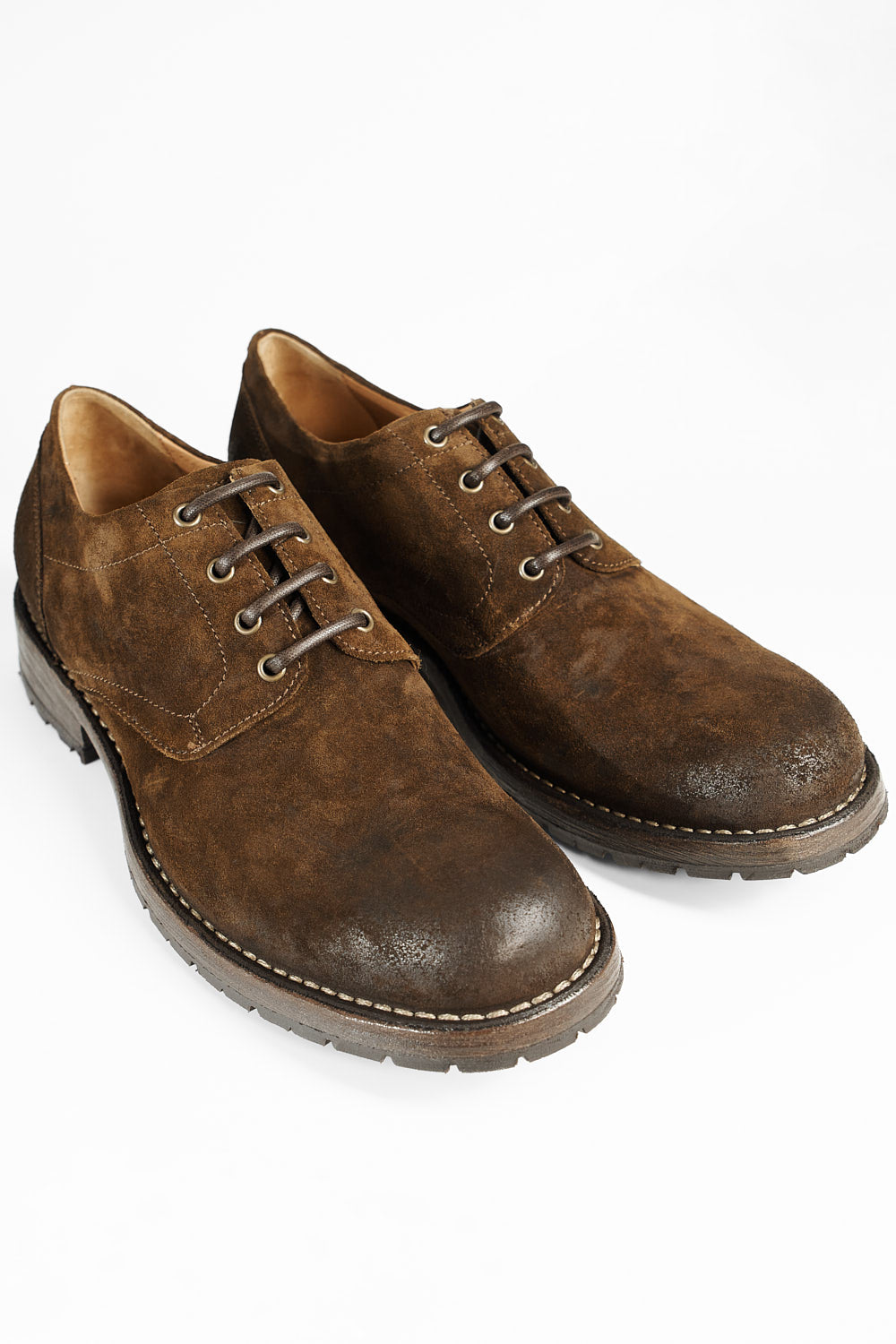 BURTON rust-brown suede derby shoes | untamed street – UNTAMED STREET