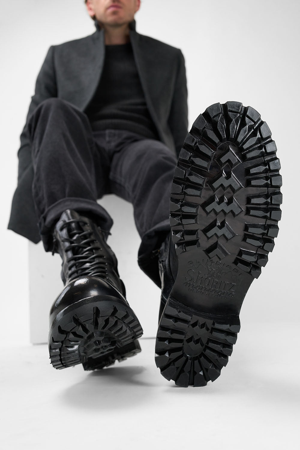 CAMDEN black double-zip military boots | untamed street – UNTAMED STREET