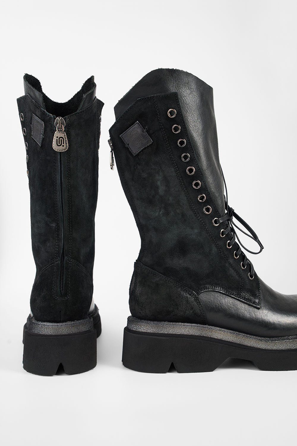 CROFT urban-black suede lightweight lace up boots | untamed street ...