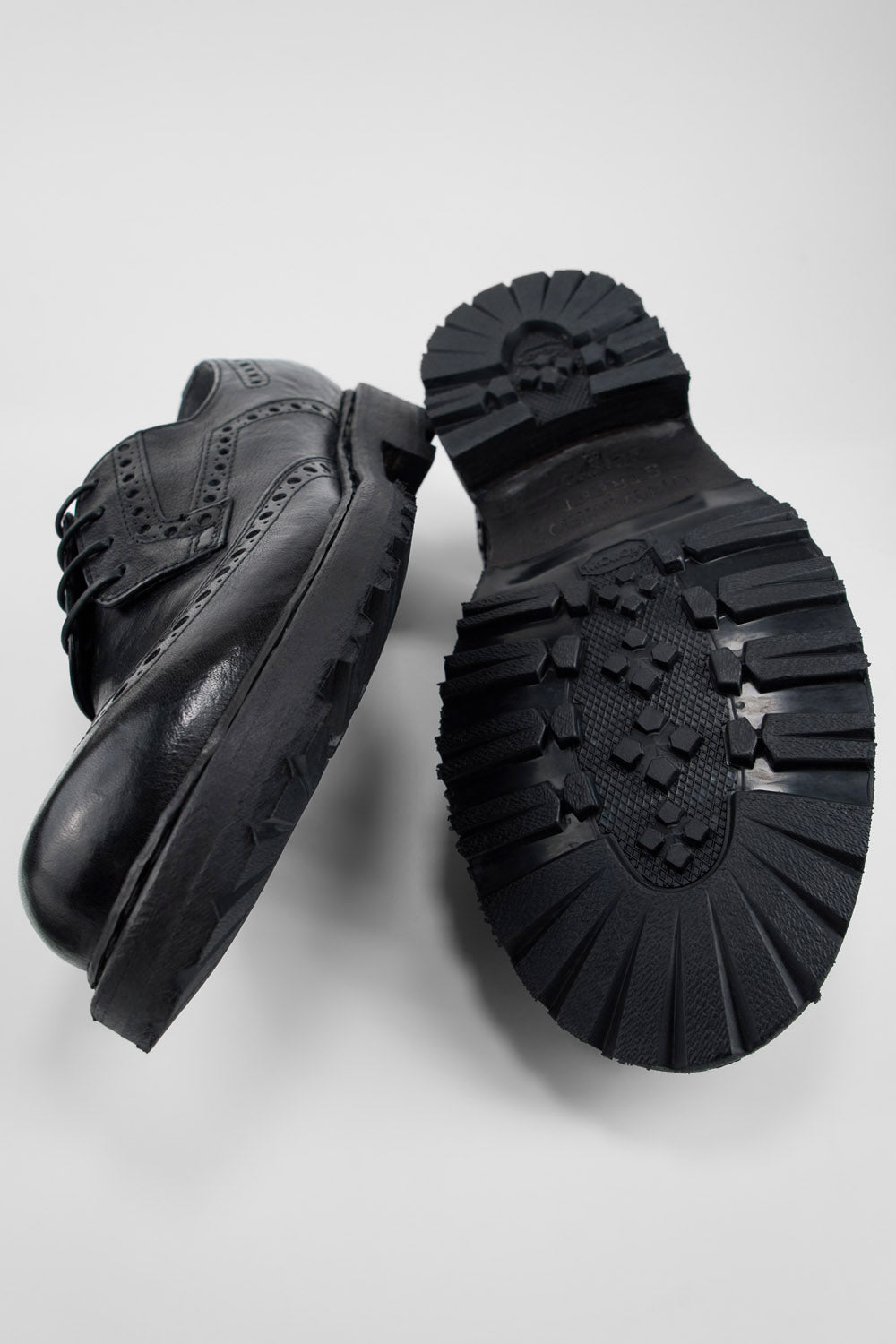 DRAKE jet-black brogue derby shoes | untamed street – UNTAMED STREET