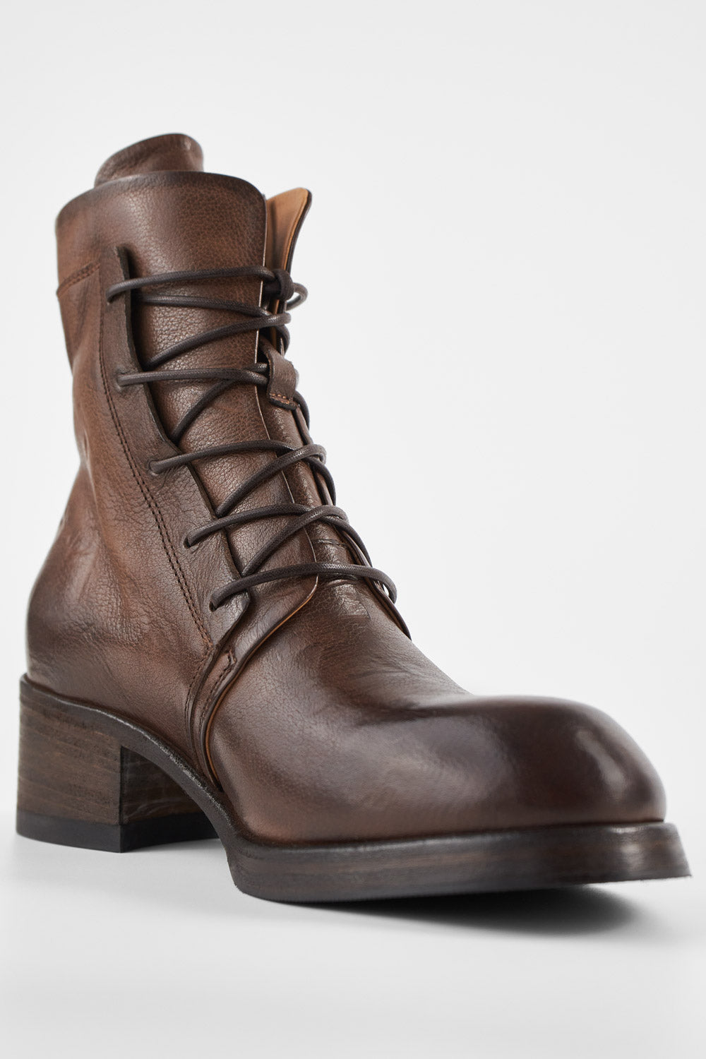 EXETER powder-chocolate lace up boots | untamed street – UNTAMED STREET