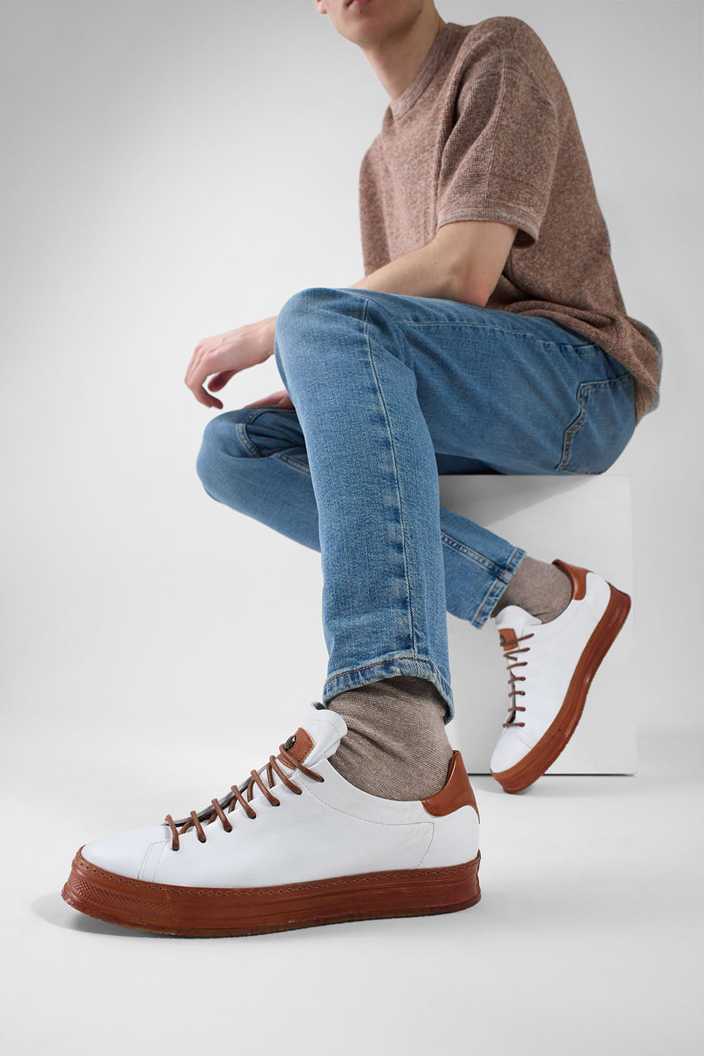 HAYES white-copper welted sneakers | untamed street – UNTAMED STREET