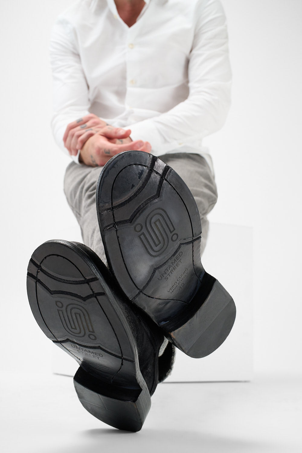 BOLTON ink-black suede layered derby shoes | untamed street – UNTAMED ...