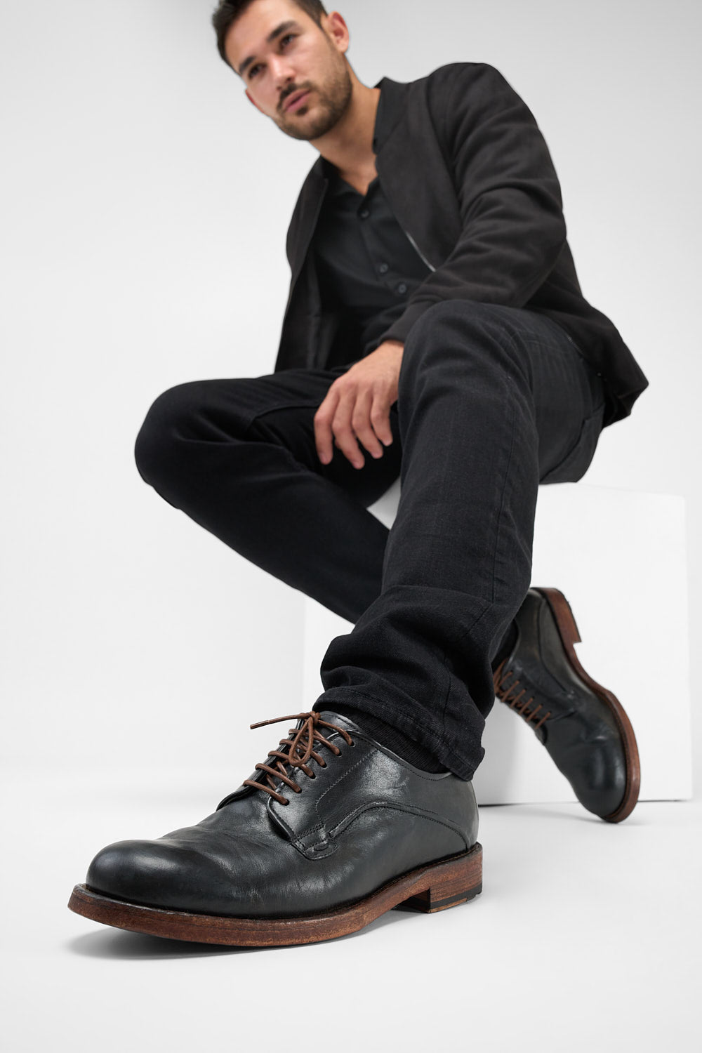 EYTON imperial-black derby shoes | untamed street – UNTAMED STREET