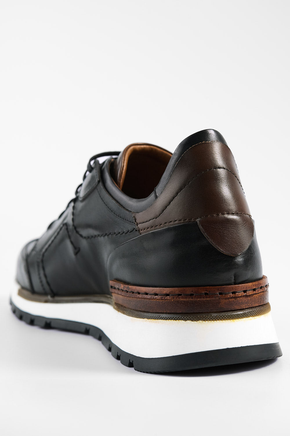 OWEN black triple stitch wingtip patina runners | untamed street ...