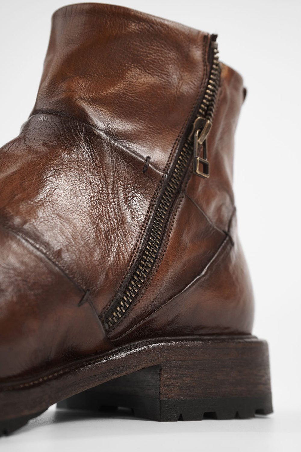 ROWLEY cognac folded laceless boots | untamed street – UNTAMED STREET