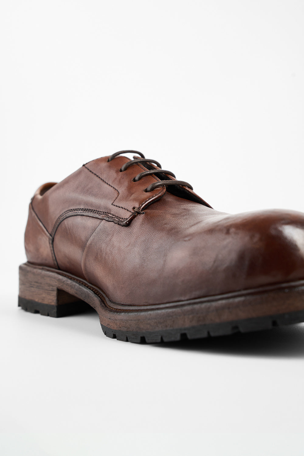 ROWLEY cognac folded derby shoes | untamed street – UNTAMED STREET