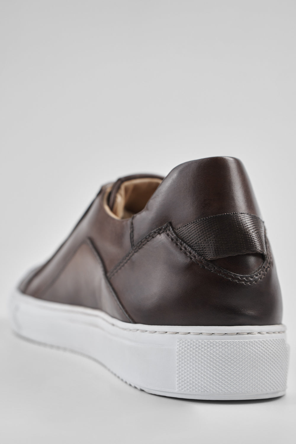 SKYE noble-brown triple-stitched patina sneakers | untamed street ...