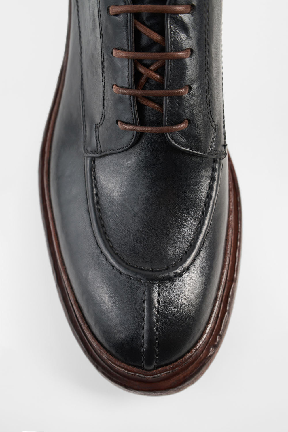 YORK imperial-black welted apron derby shoes | untamed street | men ...