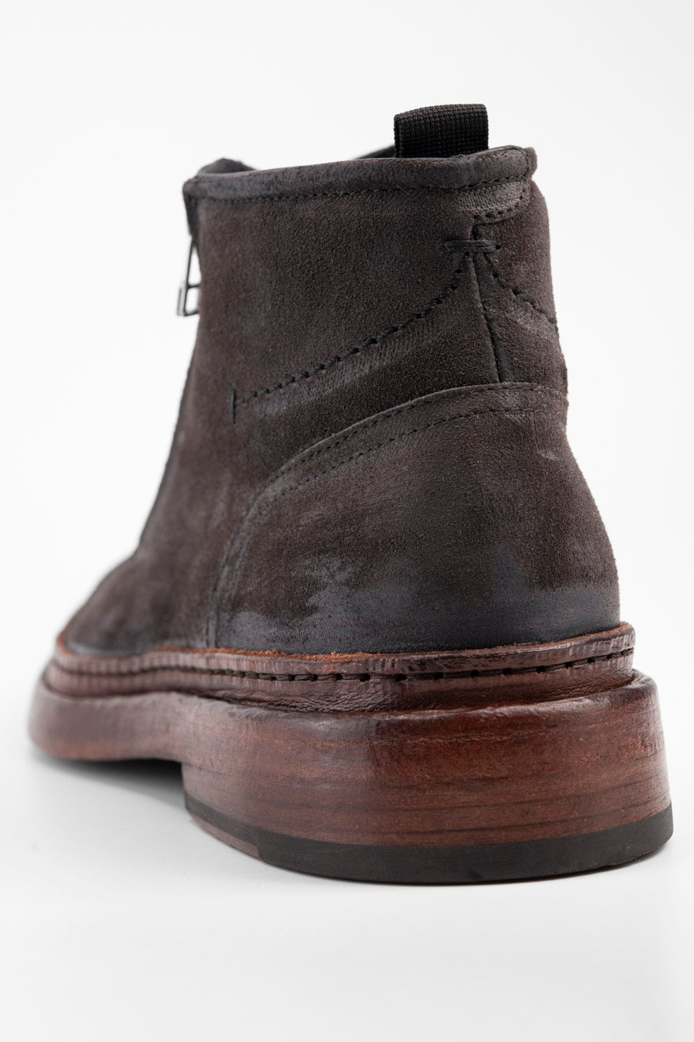 Italian Mens Suede Boots Zipper Comfort Soles