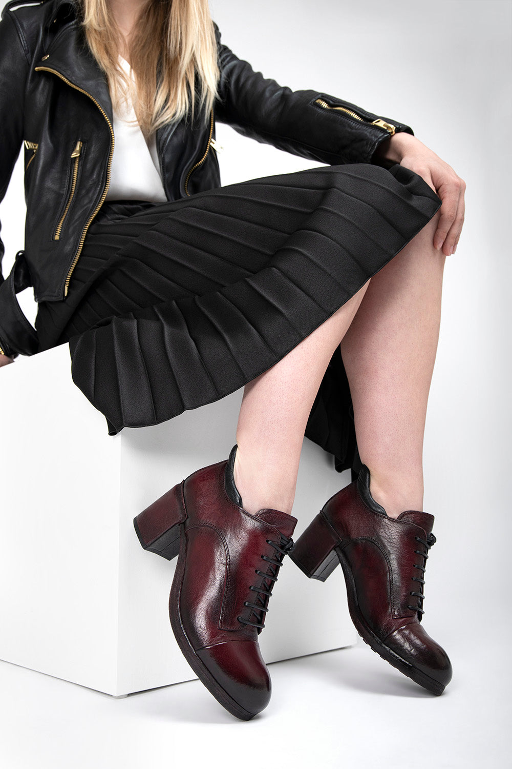 MADISON bordeaux lace up shoes | untamed street – UNTAMED STREET