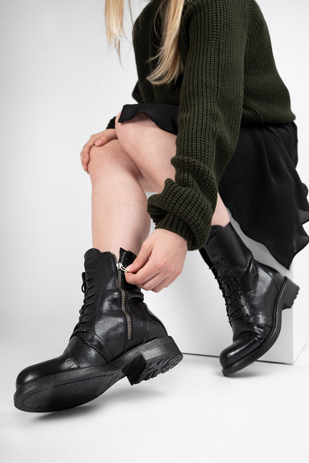 AVERY black lace up boots | untamed street – UNTAMED STREET