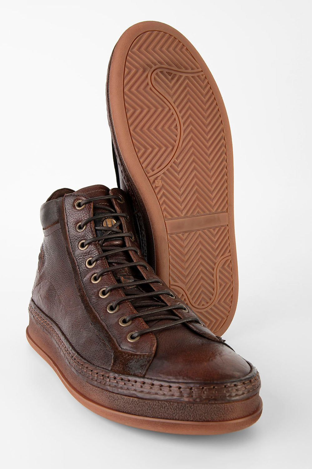 COLE cognac welted high sneakers | untamed street – UNTAMED STREET