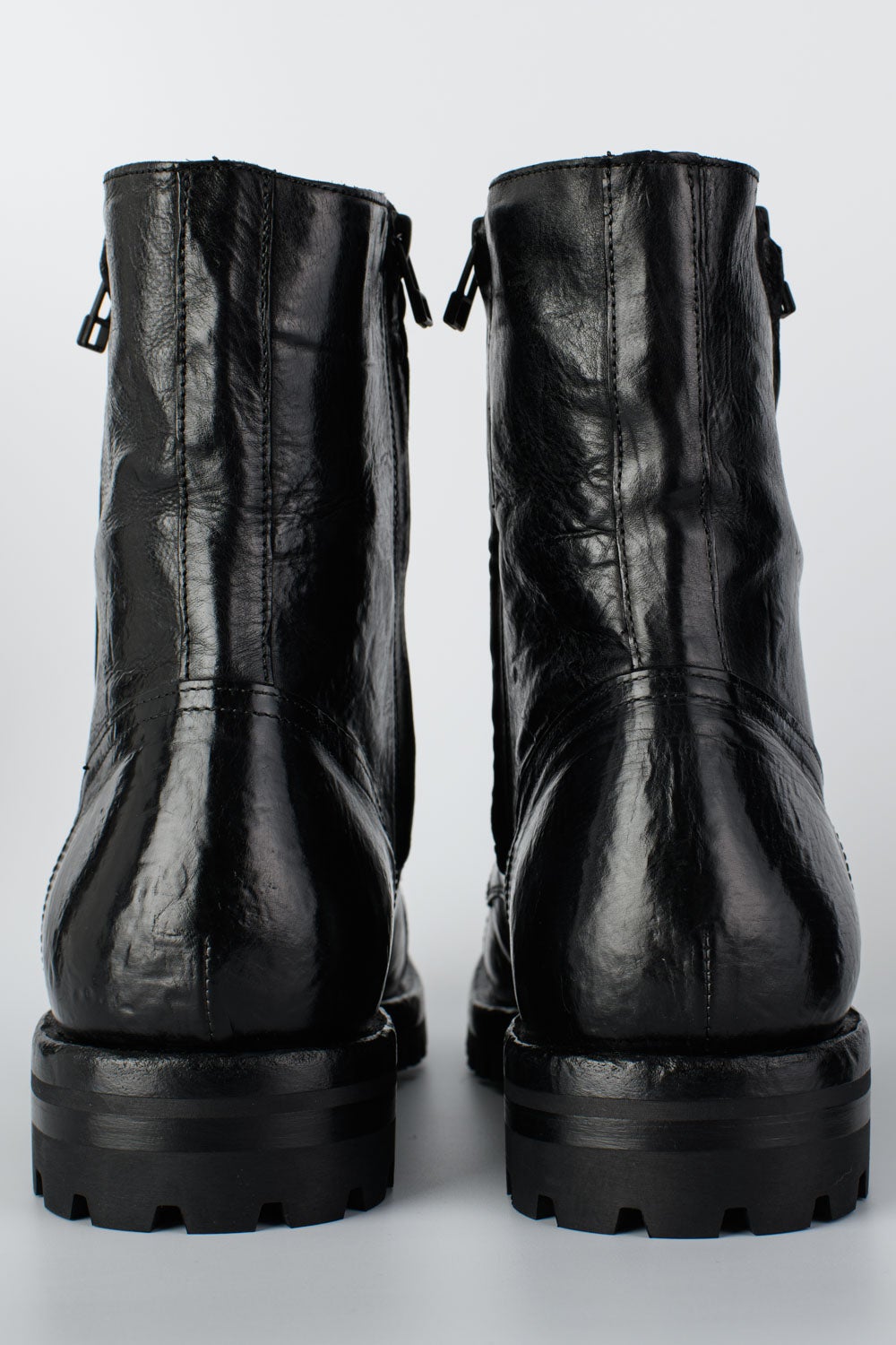 CAMDEN black double-zip military boots | untamed street – UNTAMED STREET