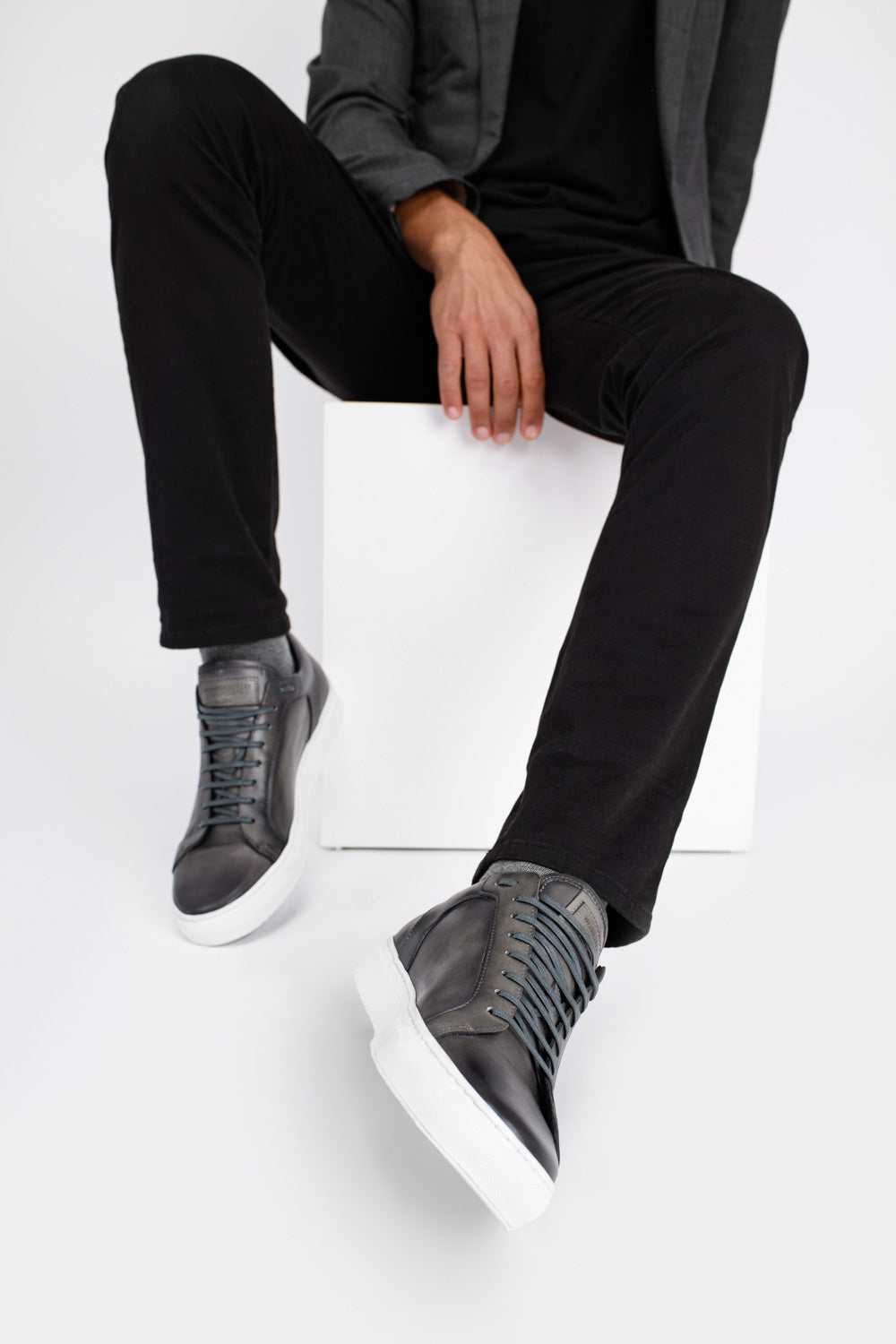 SOHO aluminium-grey patina sneakers | untamed street | men – UNTAMED STREET