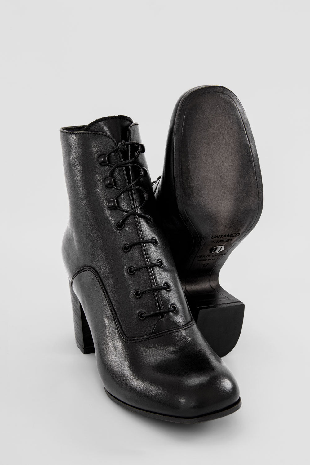 MOORE black lace up boots | untamed street – UNTAMED STREET