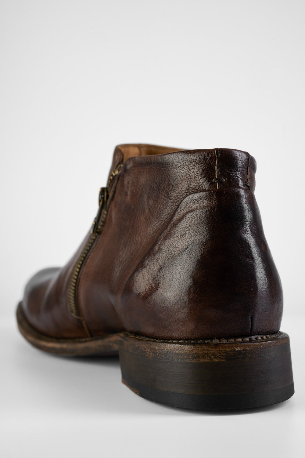 KNIGHTON dark-brown double-zip low ankle boots | untamed street ...