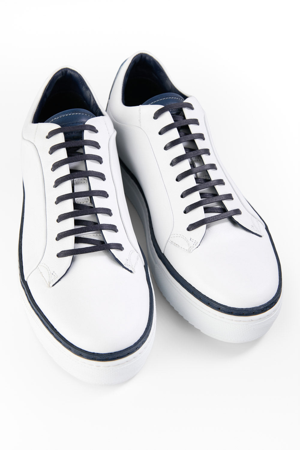 SOHO EDGE white blue welted sneakers | untamed street – UNTAMED STREET