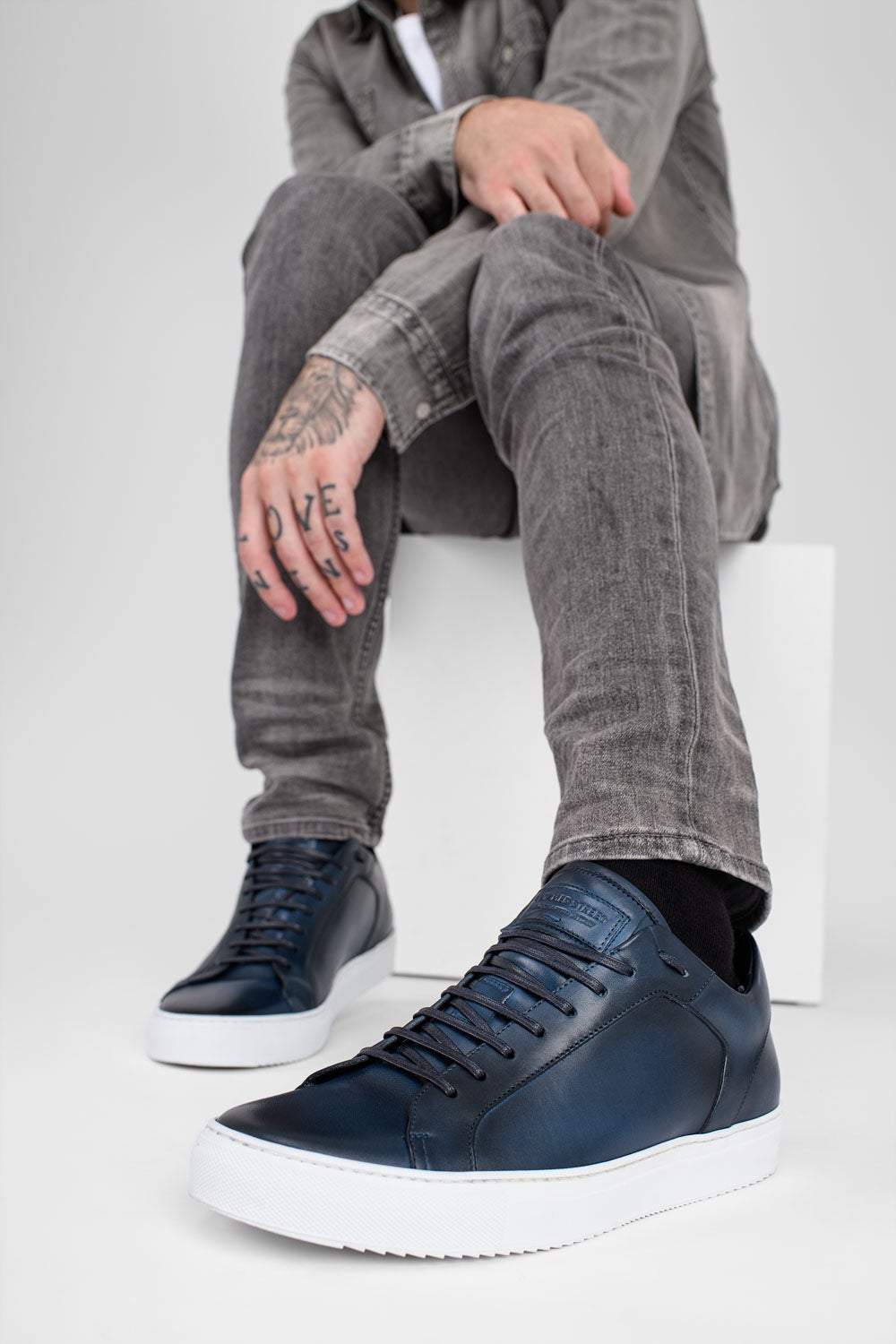 SOHO blue patina sneakers | untamed street – UNTAMED STREET