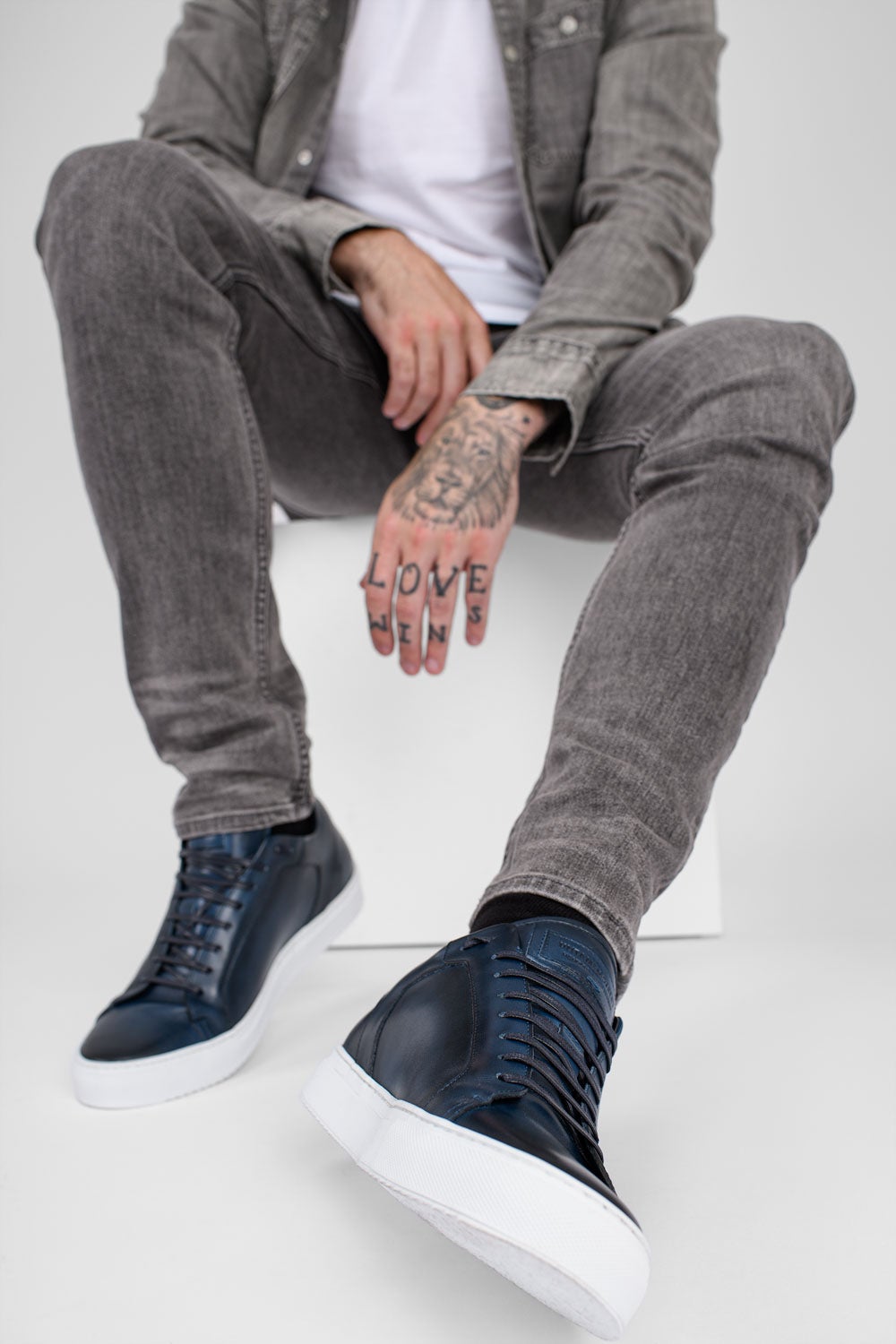 SOHO blue patina sneakers | untamed street – UNTAMED STREET